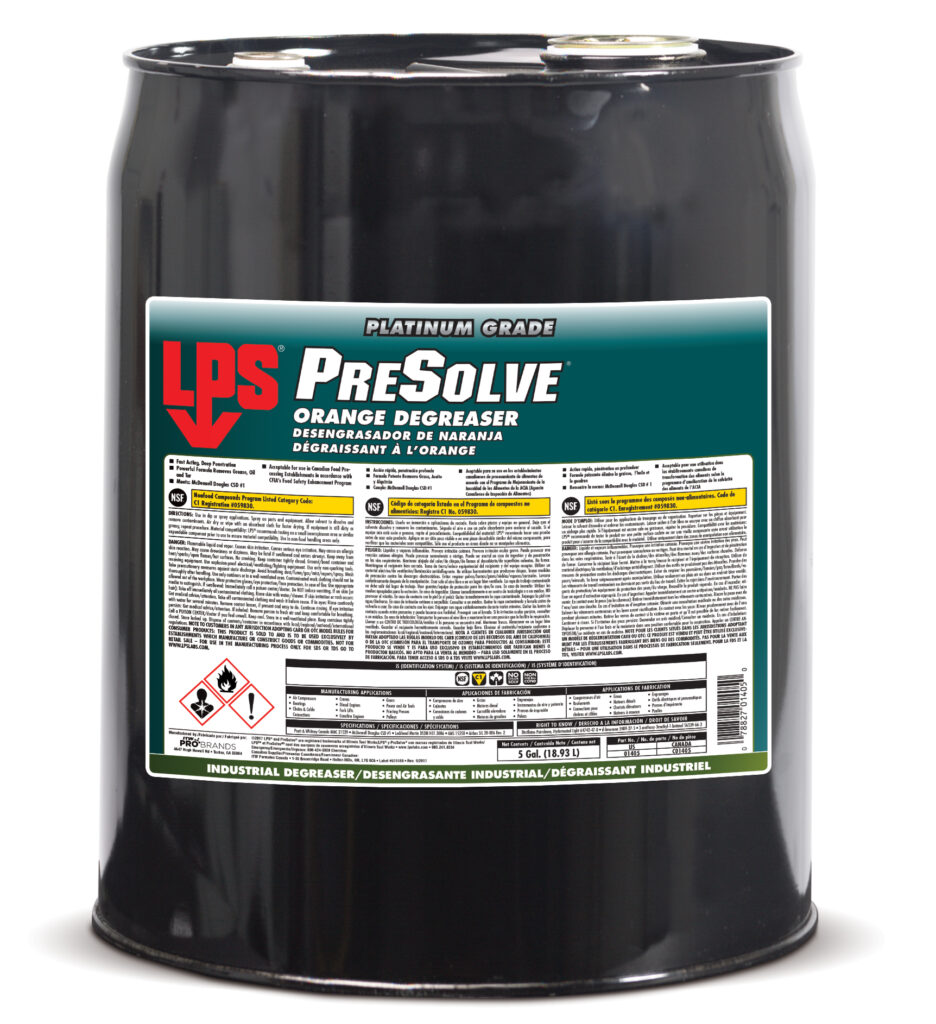 PreSolve Orange Degreaser - 5 gal. Pail - R and R Wholesale