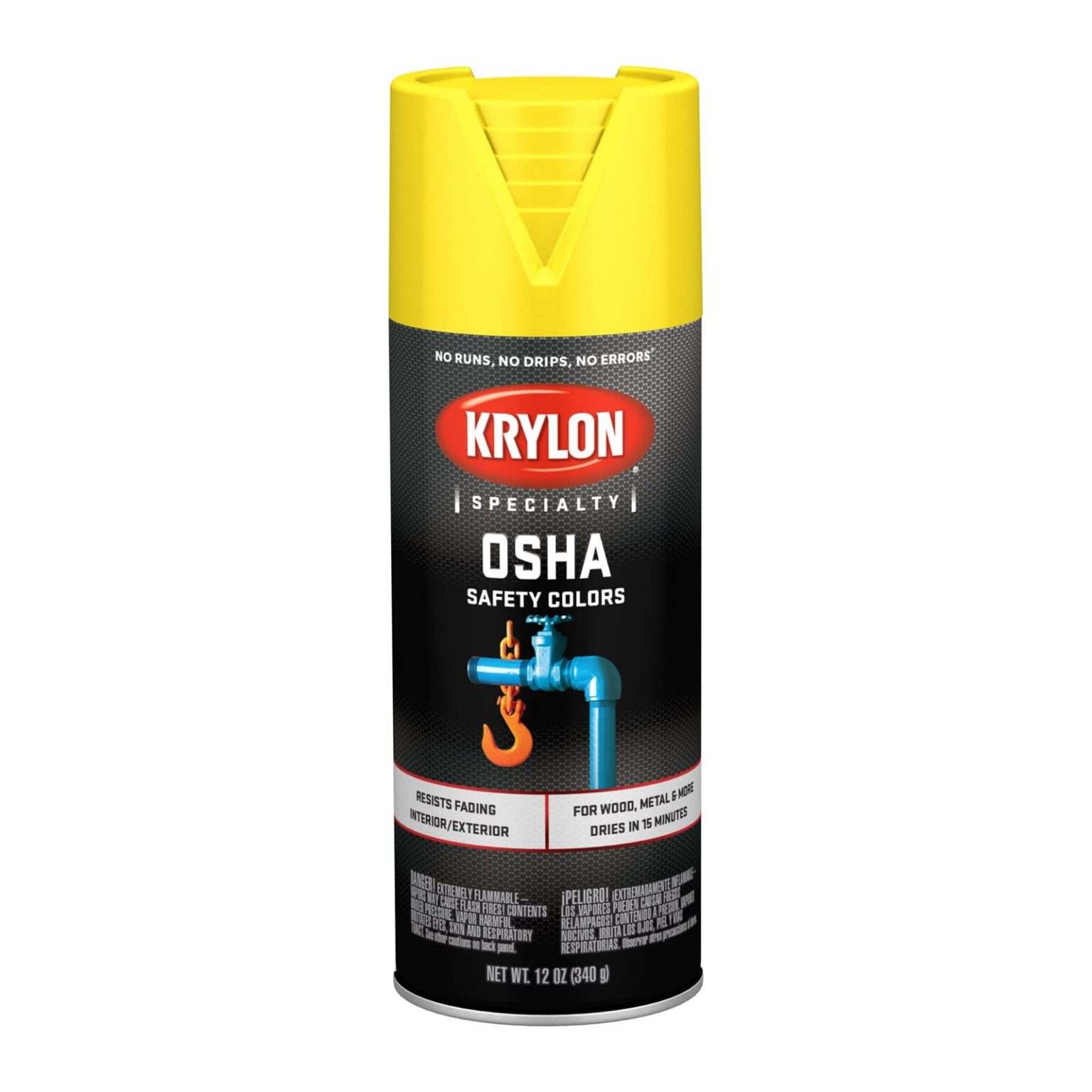 OSHA Color Paint - 16 oz. Safety Yellow (6/case) - R and R Wholesale