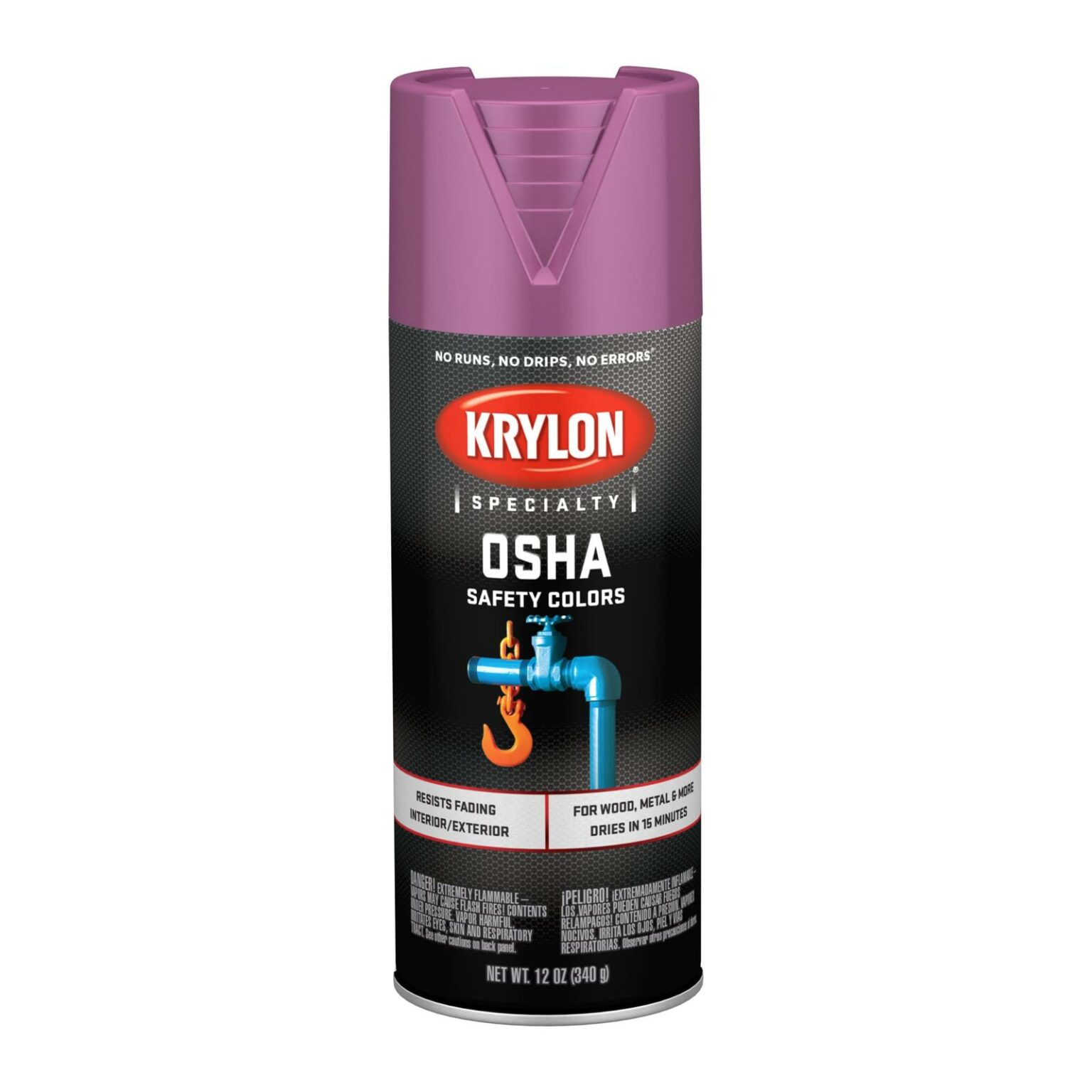 OSHA Color Paint - 16 oz. Safety Purple (6/case) - R and R Wholesale