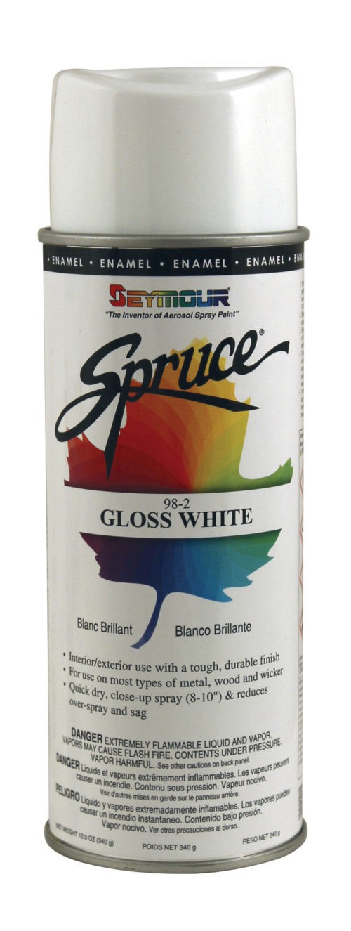Spruce Enamel Spray Paint - 16 oz. Gloss White (12/case) | R and R ...