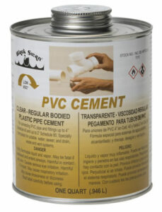 PVC Cement (Clear) Regular Bodied - 1 pt. Dauber-Top Can - R and R ...